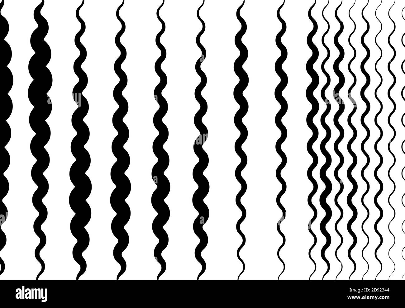 Abstract wavy, waving, billowy and undulating lines, stripes. Squiggly ...