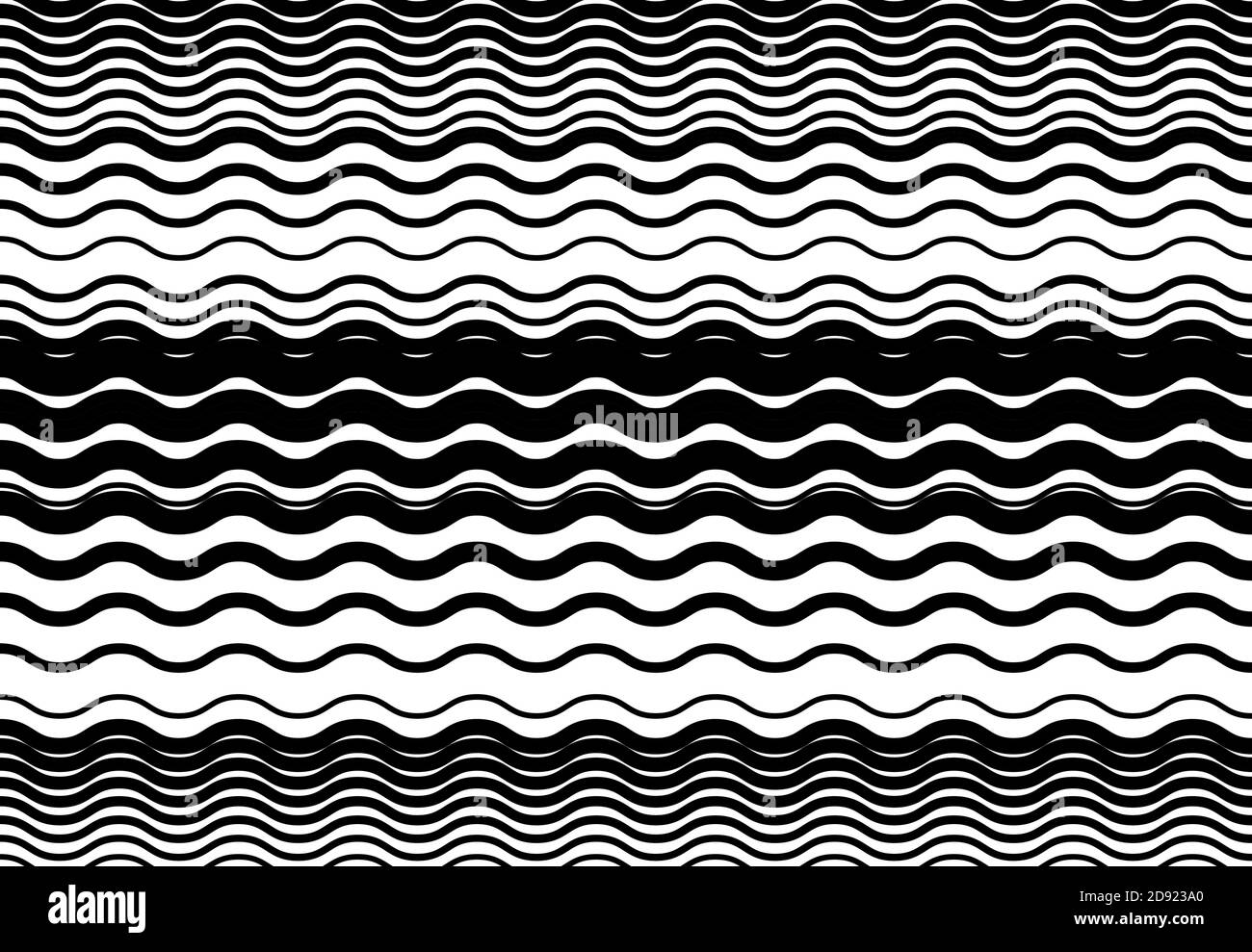 Abstract wavy, waving, billowy and undulating lines, stripes. Squiggly ...