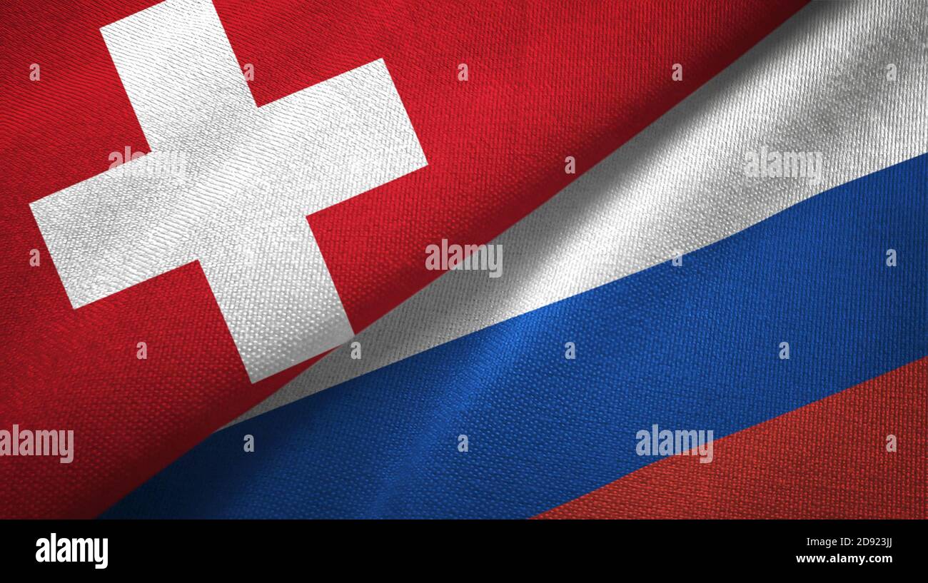 Russia switzerland two flags hi-res stock photography and images - Alamy