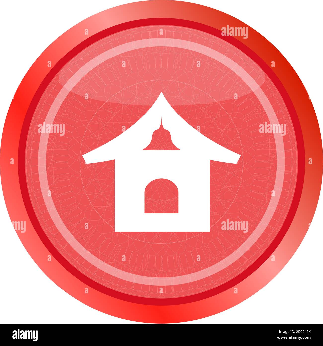house web icon button . Flat sign isolated on white background Stock ...