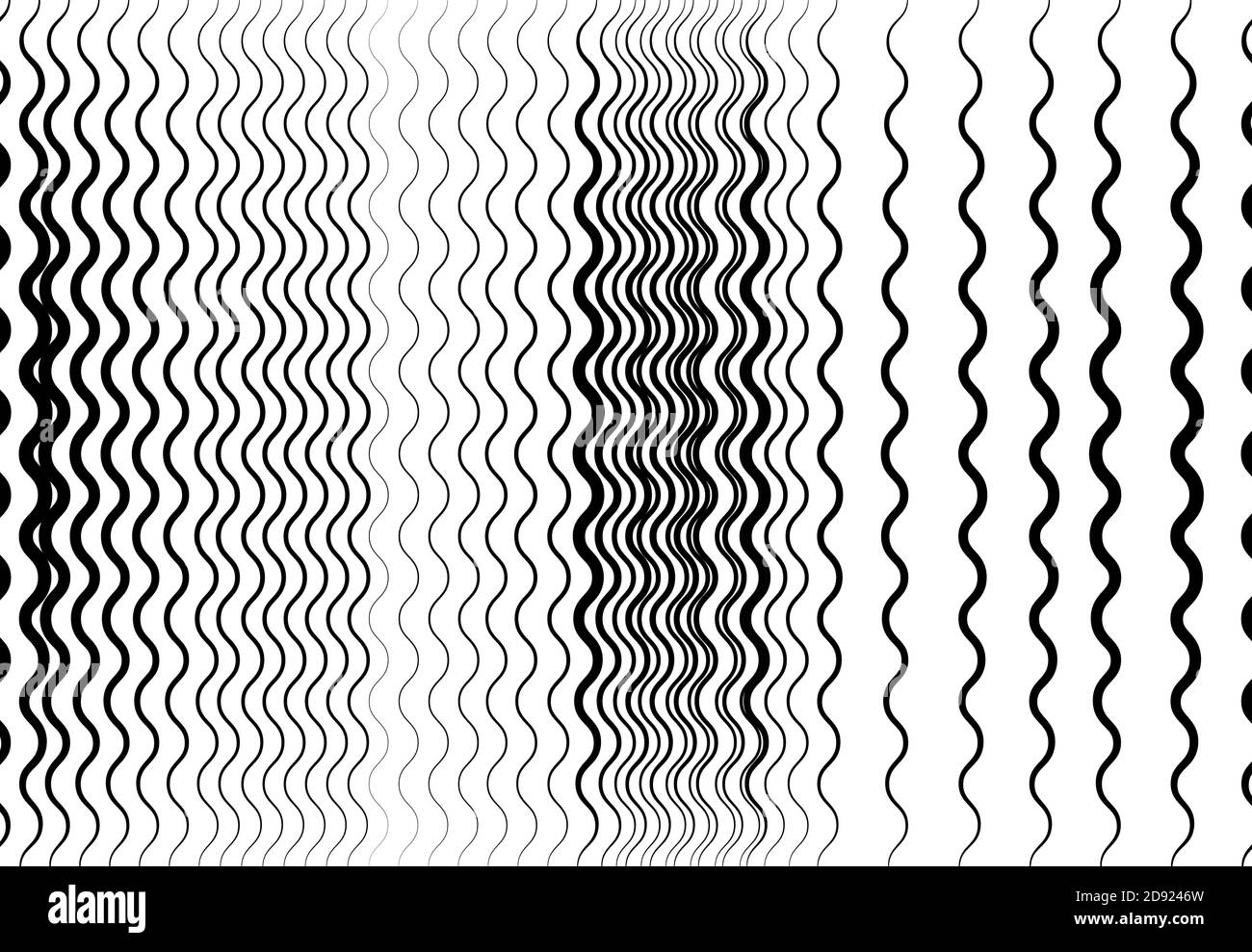 Abstract wavy, waving, billowy and undulating lines, stripes. Squiggly ...