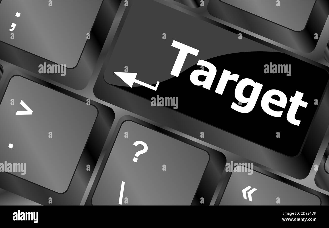 target button on computer keyboard. business concept Stock Photo - Alamy