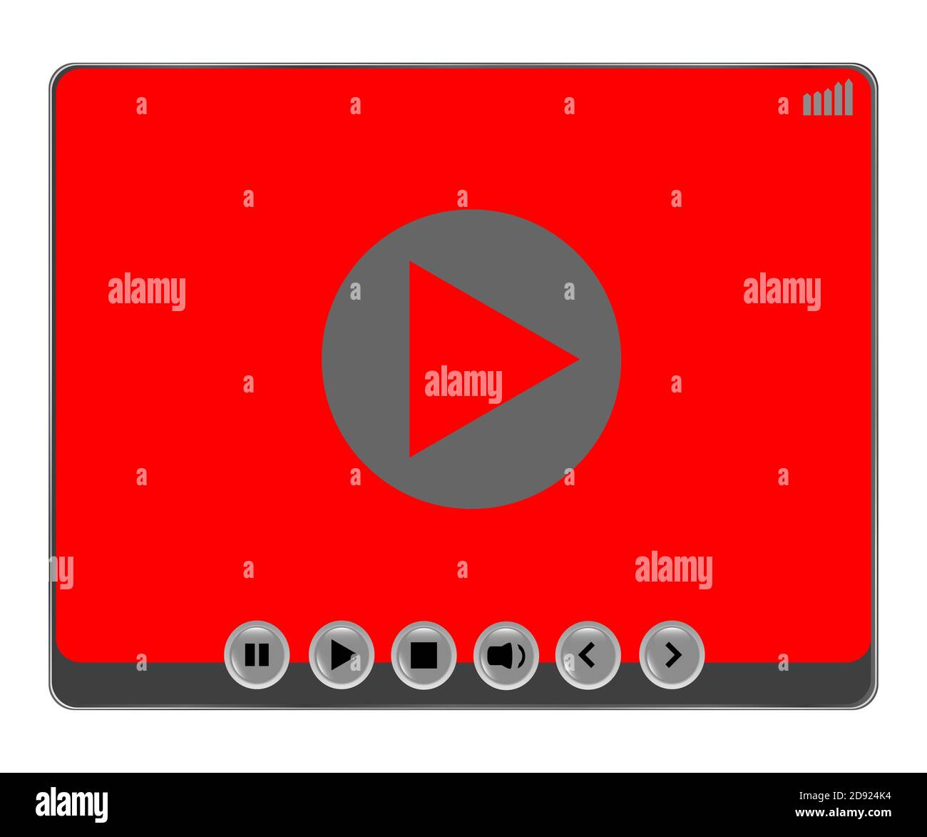 Media video player interface. Play web media player icon. Media video ...