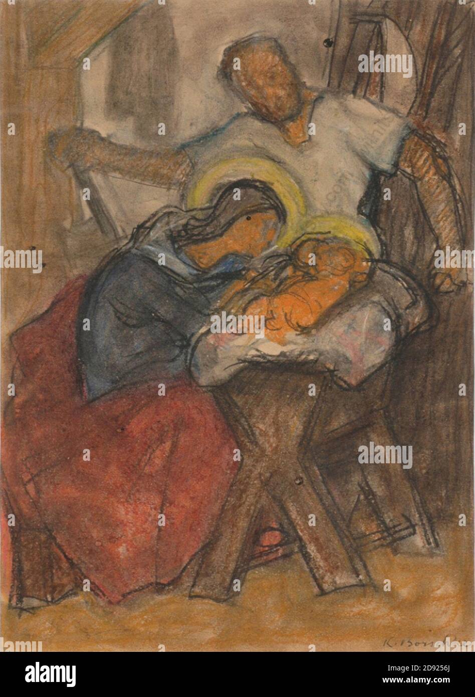 Karl Borschke - Die Heilige Familie Stock Photo - Alamy