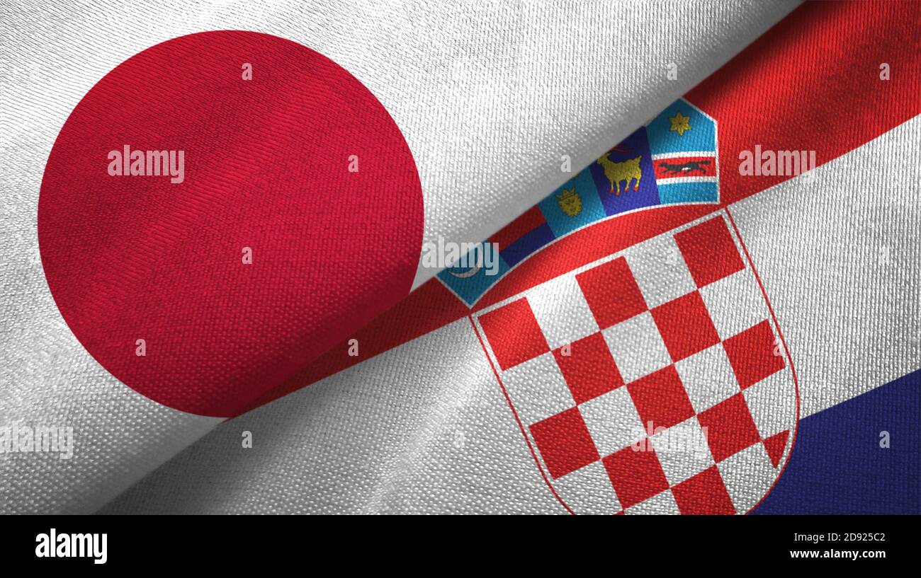 Japan croatia two flags hi-res stock photography and images - Alamy