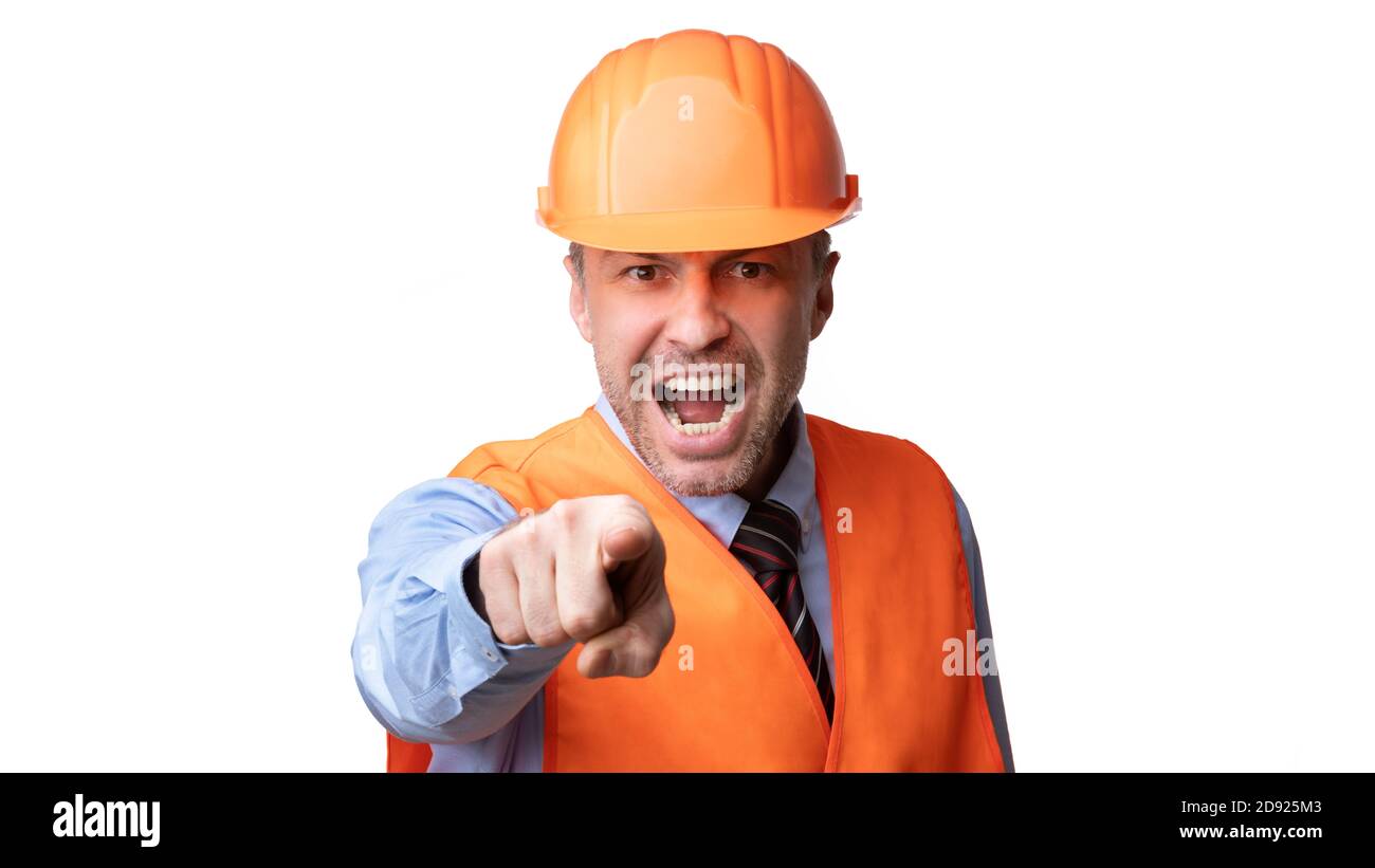 Angry shouting pointing hi-res stock photography and images - Alamy