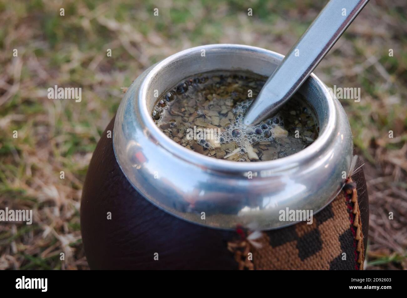 Traditional hot drink in South America called mate in traditional ...