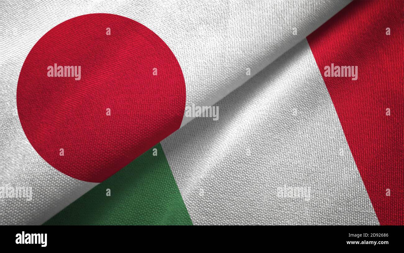 Japan italy two flags hi-res stock photography and images - Alamy