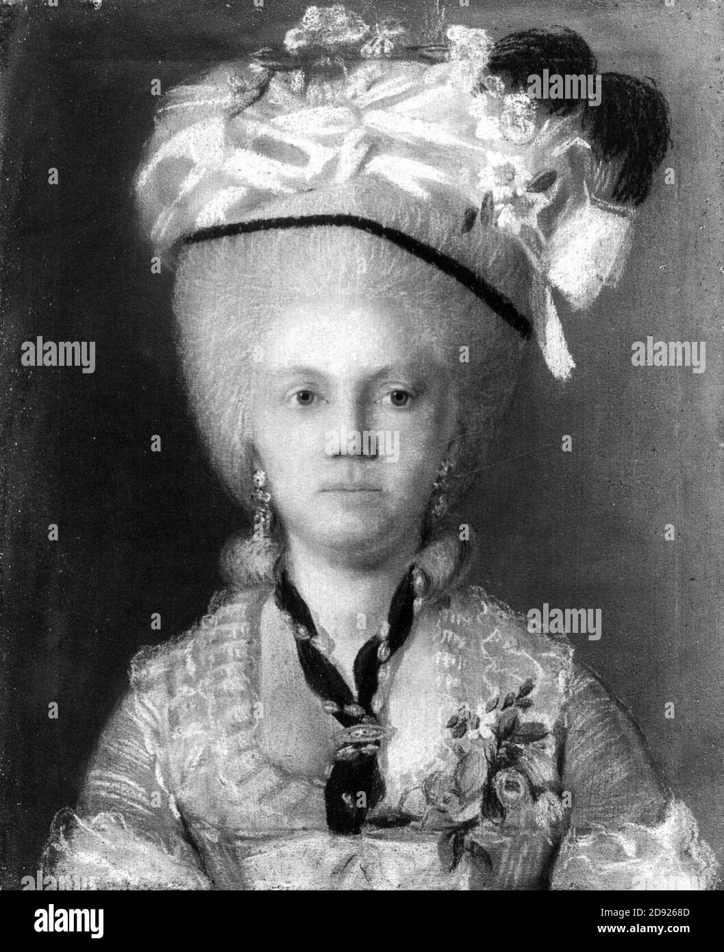 Caroline Rudolphine Løvenskiold - pastell Stock Photo - Alamy