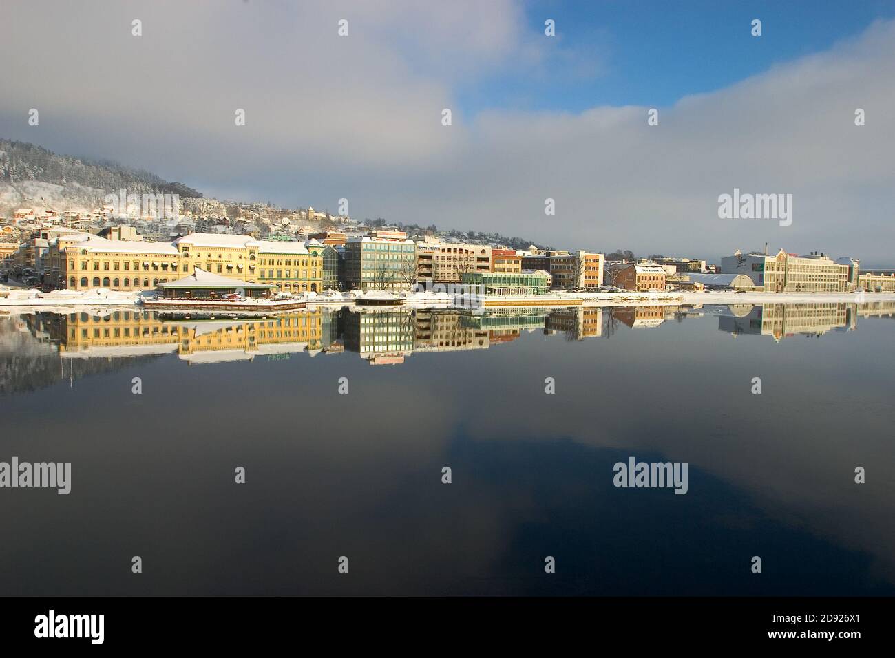 Aass brewery Drammen Norway by the river Stock Photo - Alamy