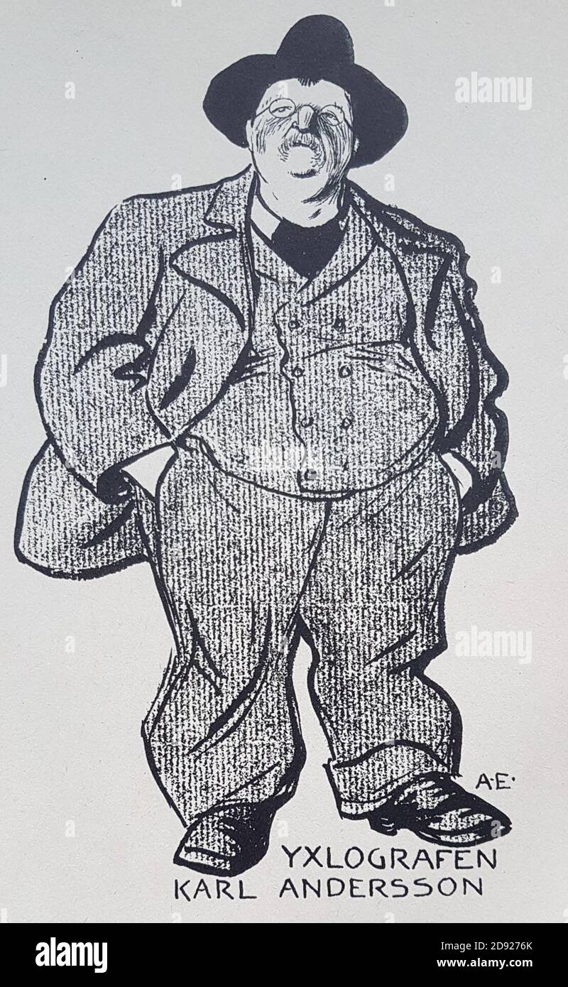 Karl Andersson x Albert Engström 1904 Stock Photo - Alamy