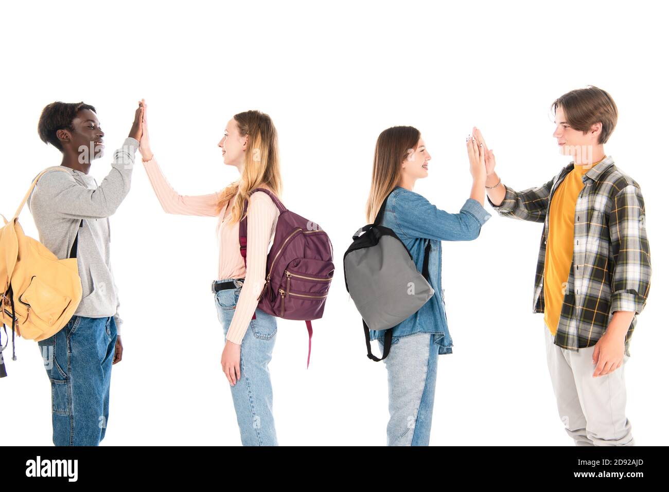 Five teenagers outdoors Cut Out Stock Images & Pictures - Alamy