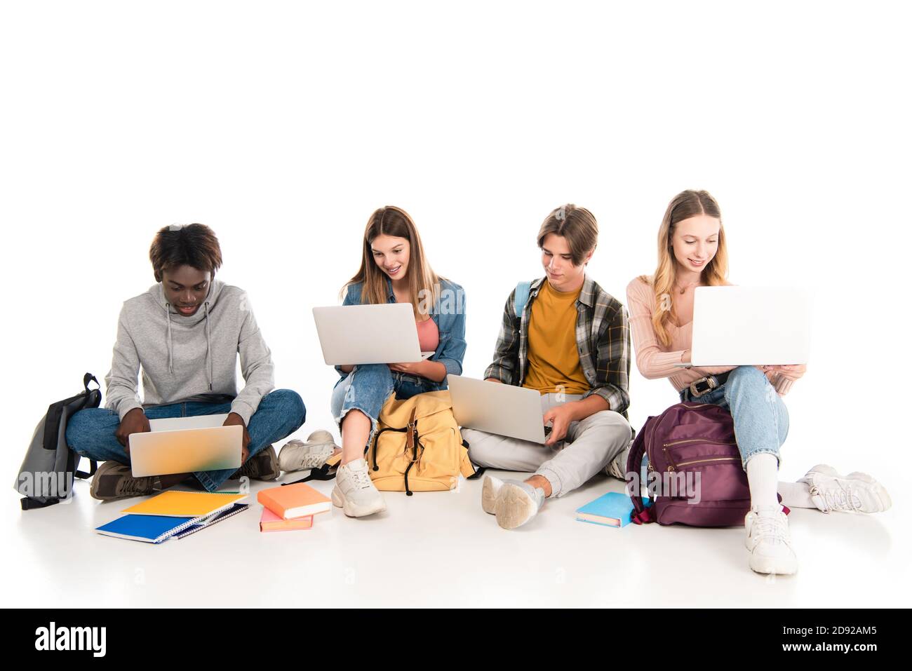 Girls using laptops hi-res stock photography and images - Alamy