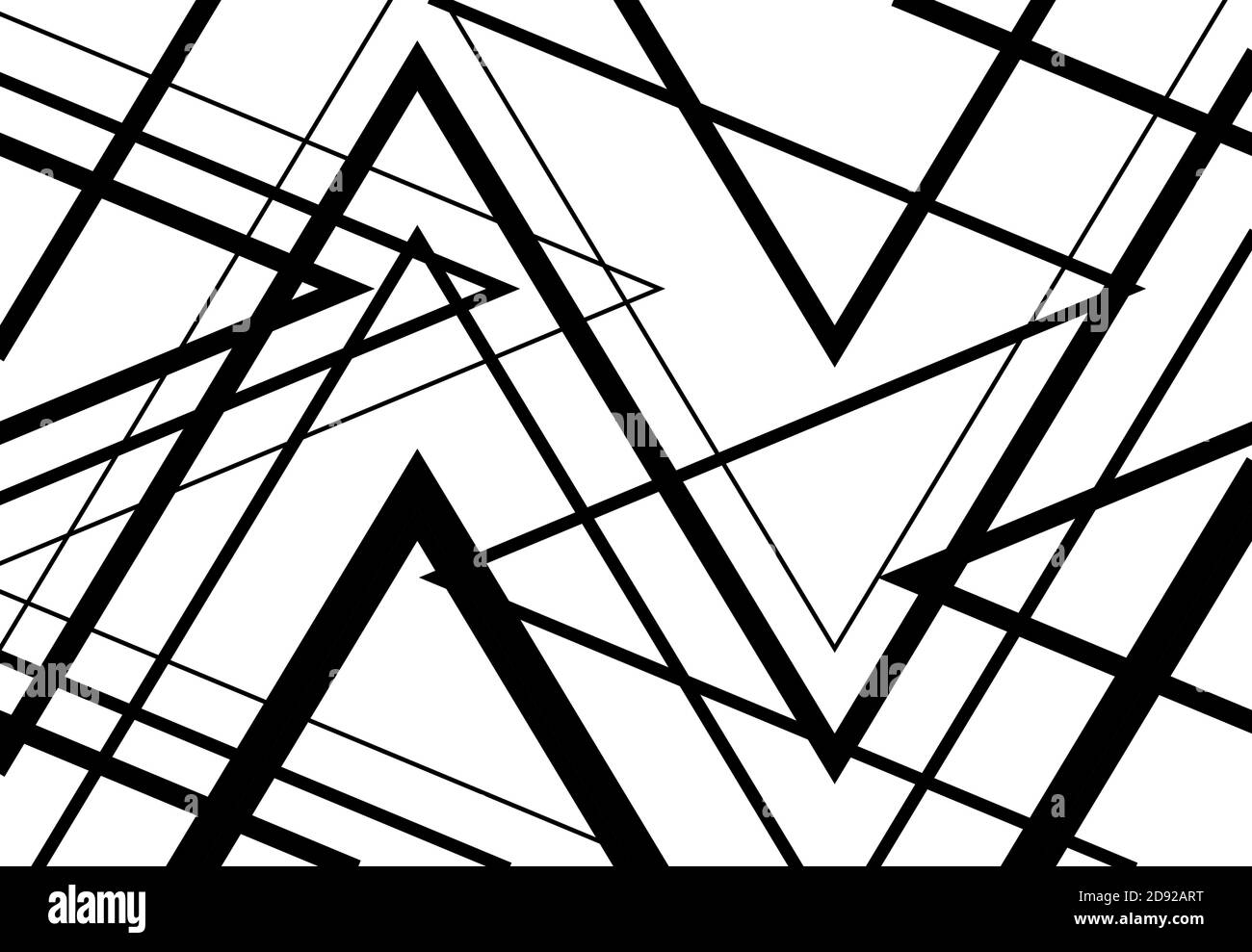 Zig-zag, criss-cross, serrated, crinkled angular grid, mesh, lattice or grating, grill of random ...