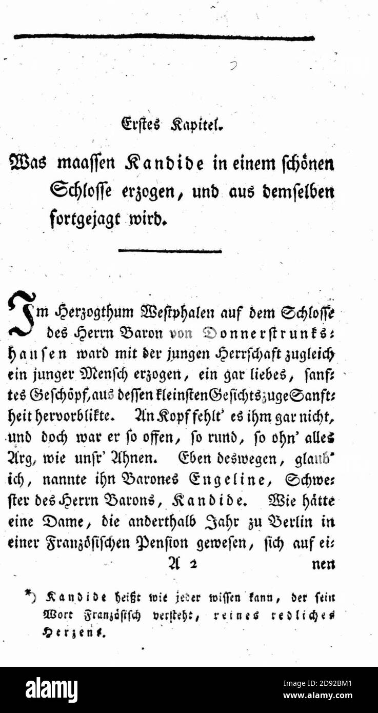 Kandide (Voltaire) 003 Stock Photo - Alamy