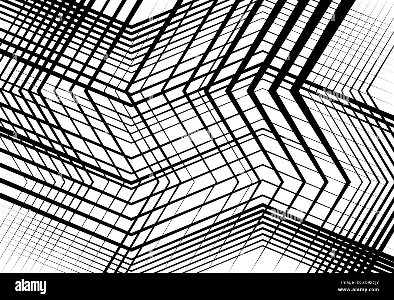 Zig-zag, criss-cross, serrated, crinkled angular grid, mesh, lattice or ...