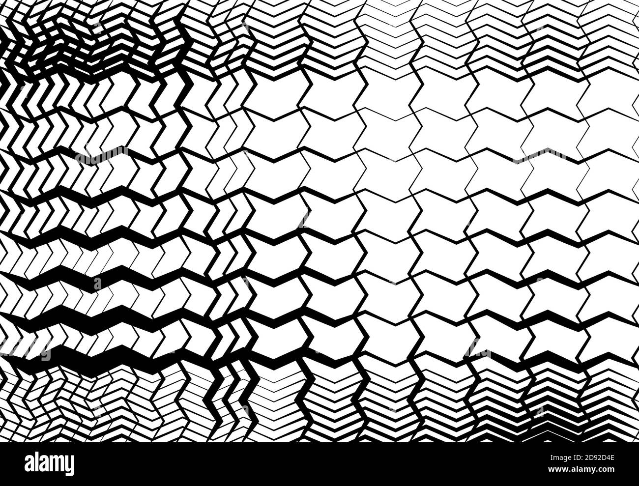 Zig-zag, criss-cross, serrated, crinkled angular grid, mesh, lattice or ...