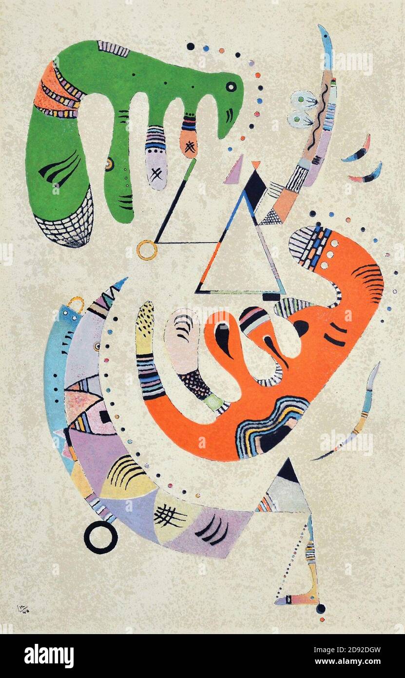 Kandinsky - Green and Red, 1940 Stock Photo - Alamy