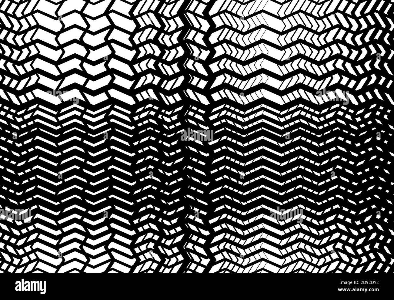 Zig-zag, criss-cross, serrated, crinkled angular grid, mesh, lattice or ...