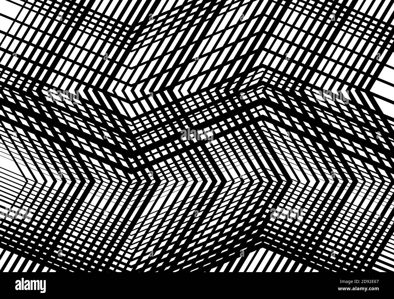 Zig-zag, criss-cross, serrated, crinkled angular grid, mesh, lattice or ...