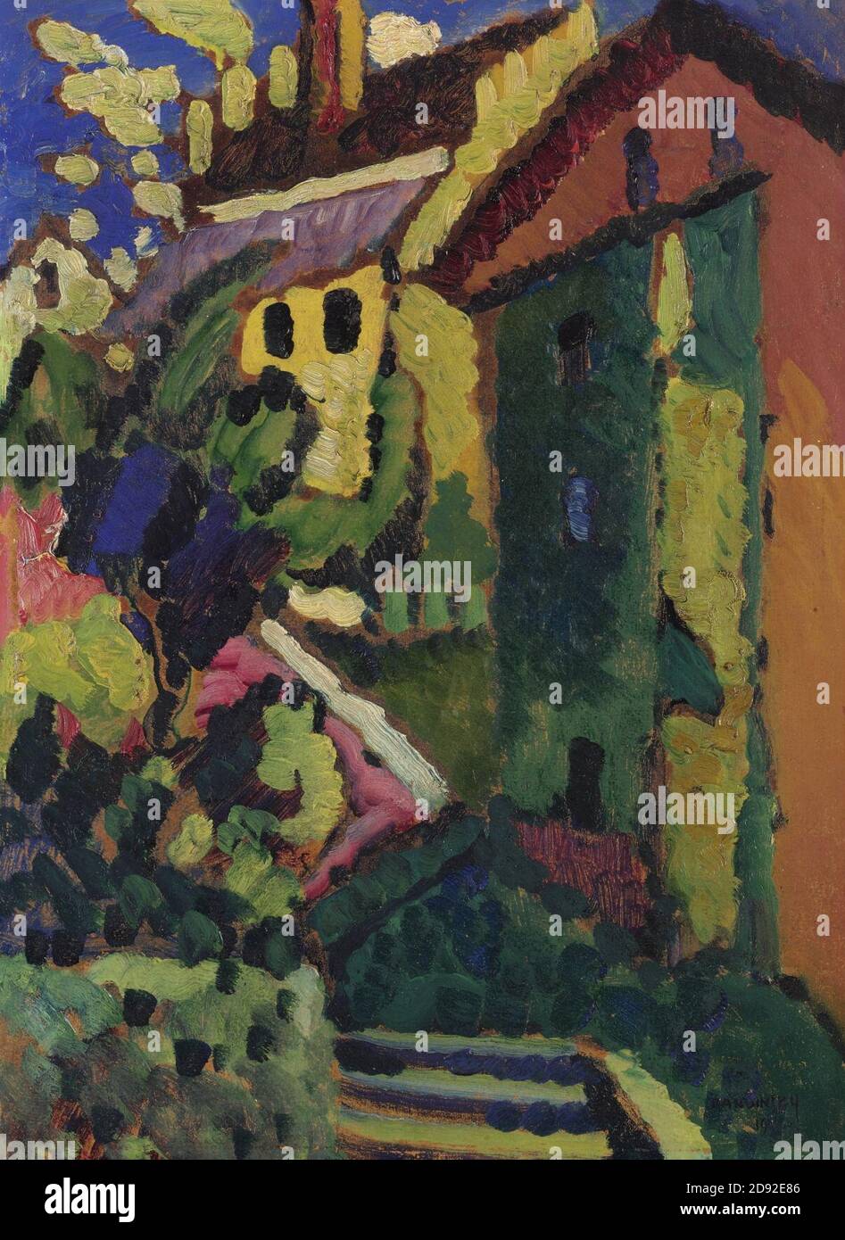 Kandinsky - TREPPE ZUM SCHLOSS (STEPS TO THE CASTLE), 1909, R323 Stock ...