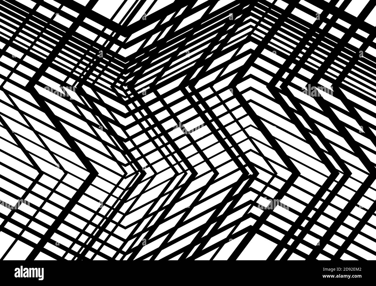 Zig-zag, criss-cross, serrated, crinkled angular grid, mesh, lattice or ...