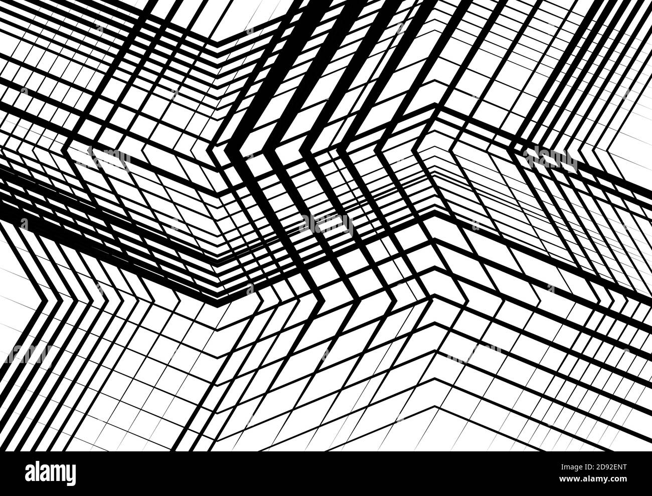 Zig-zag, criss-cross, serrated, crinkled angular grid, mesh, lattice or ...