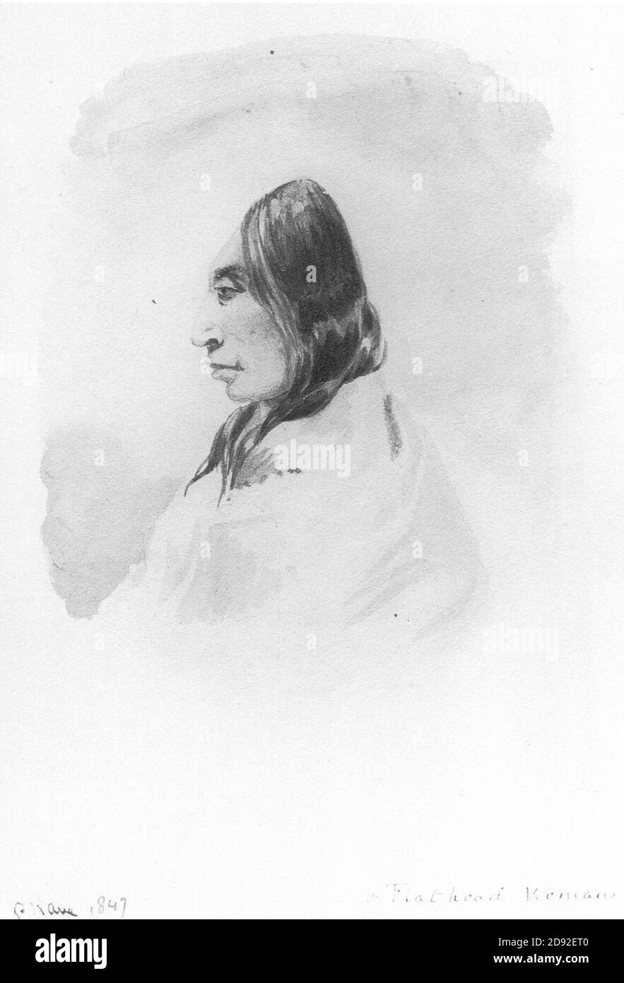 Flathead woman Black and White Stock Photos & Images - Alamy