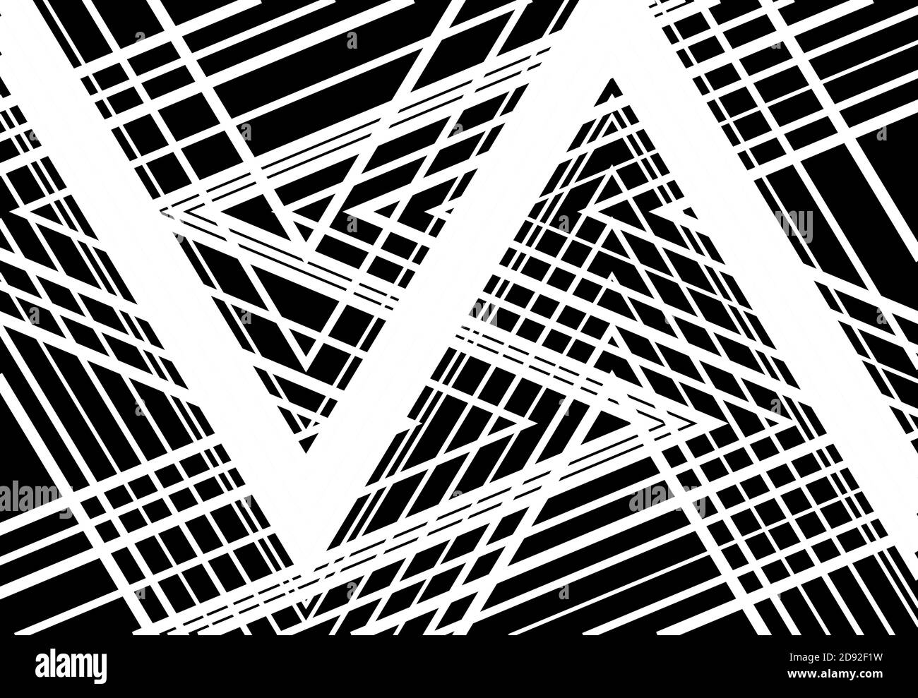 Zig-zag, criss-cross, serrated, crinkled angular grid, mesh, lattice or ...