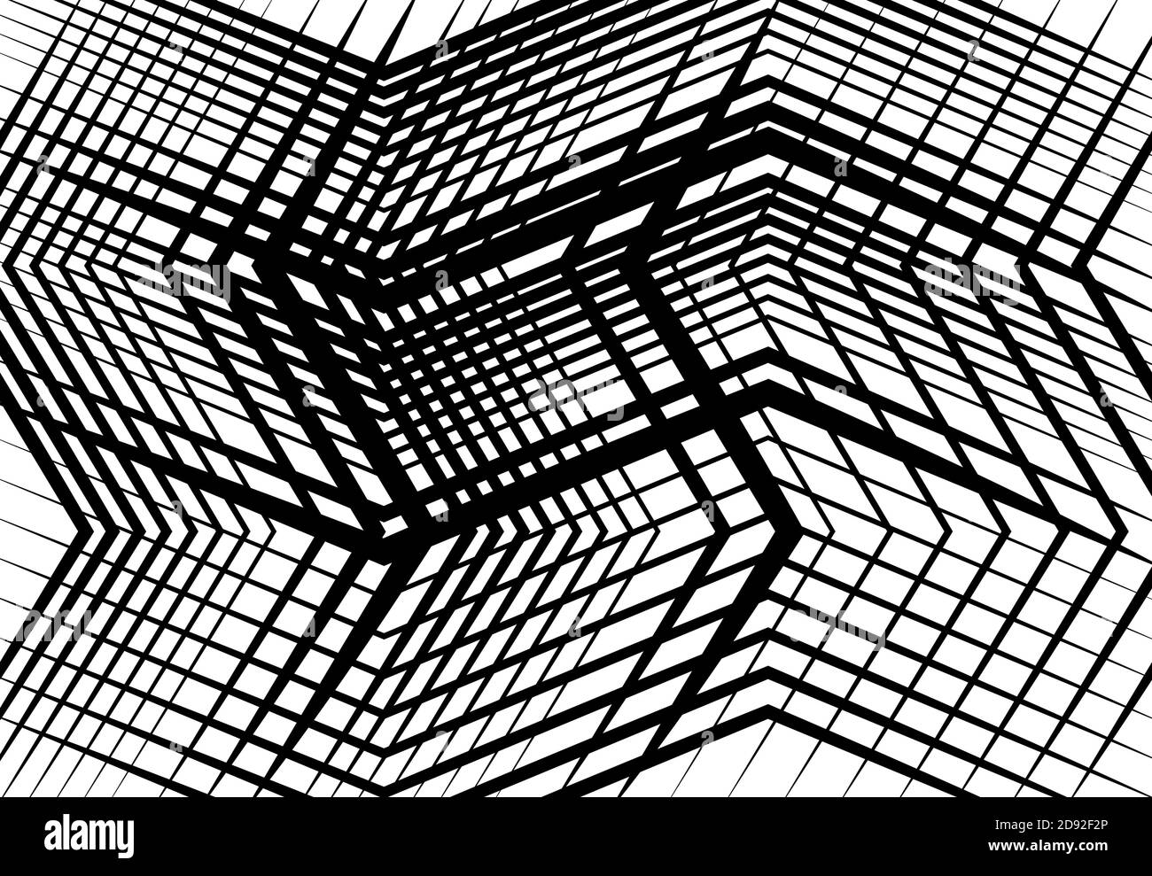 Zig-zag, criss-cross, serrated, crinkled angular grid, mesh, lattice or ...