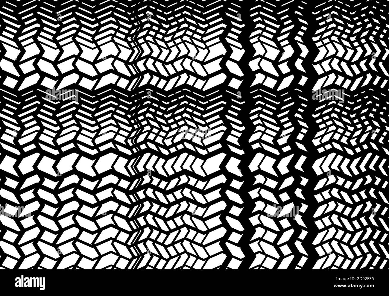 Zig-zag, criss-cross, serrated, crinkled angular grid, mesh, lattice or ...