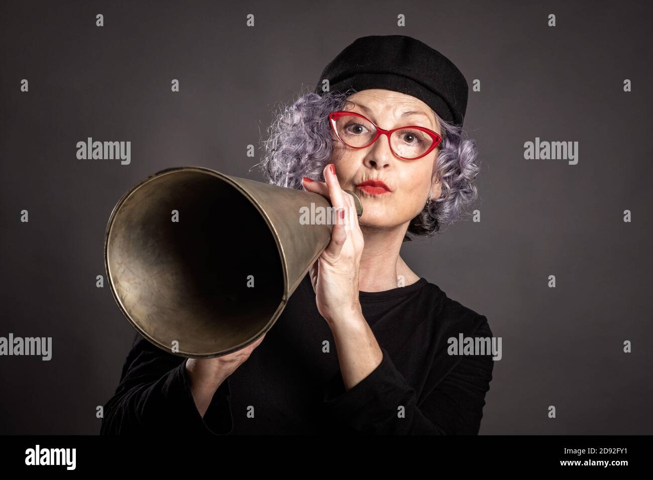 Retro portrait older woman hi-res stock photography and images - Alamy
