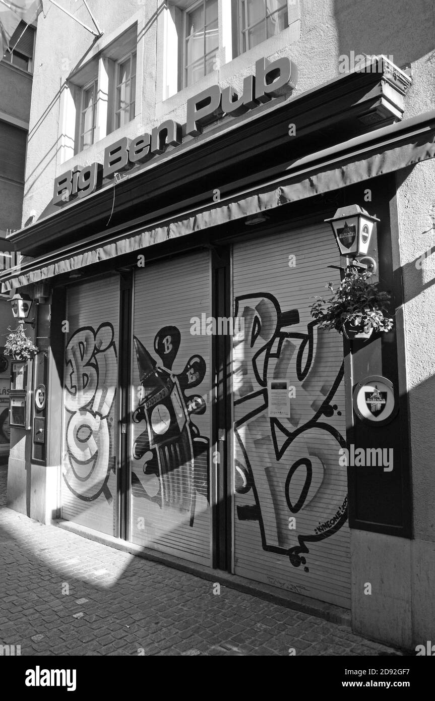 Obligatory face masks Black and White Stock Photos & Images - Alamy