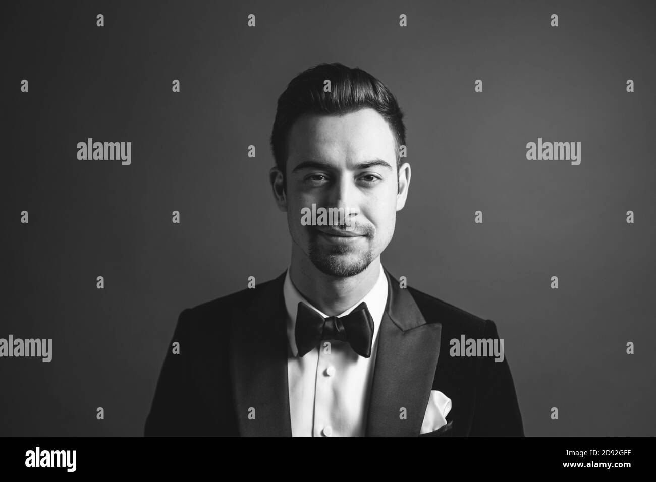 Professional man plain background Black and White Stock Photos & Images ...