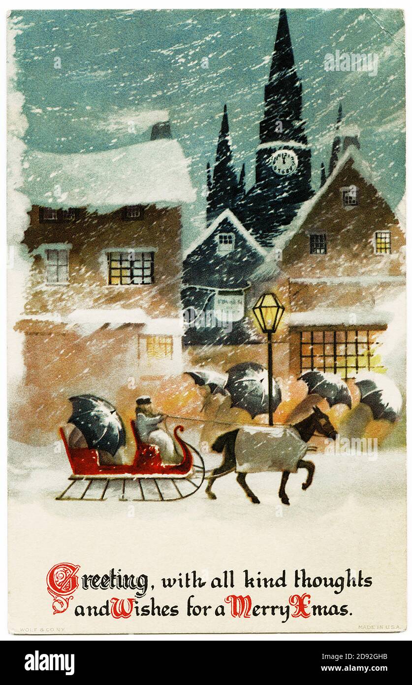 Merry christmas vintage winter Cut Out Stock Images & Pictures - Alamy