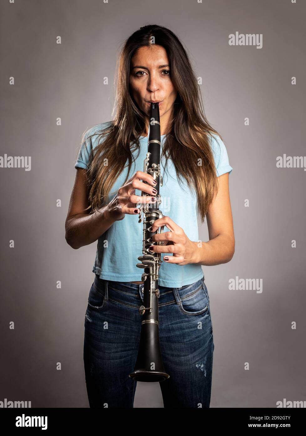 Girl playing cornet hi-res stock photography and images - Alamy