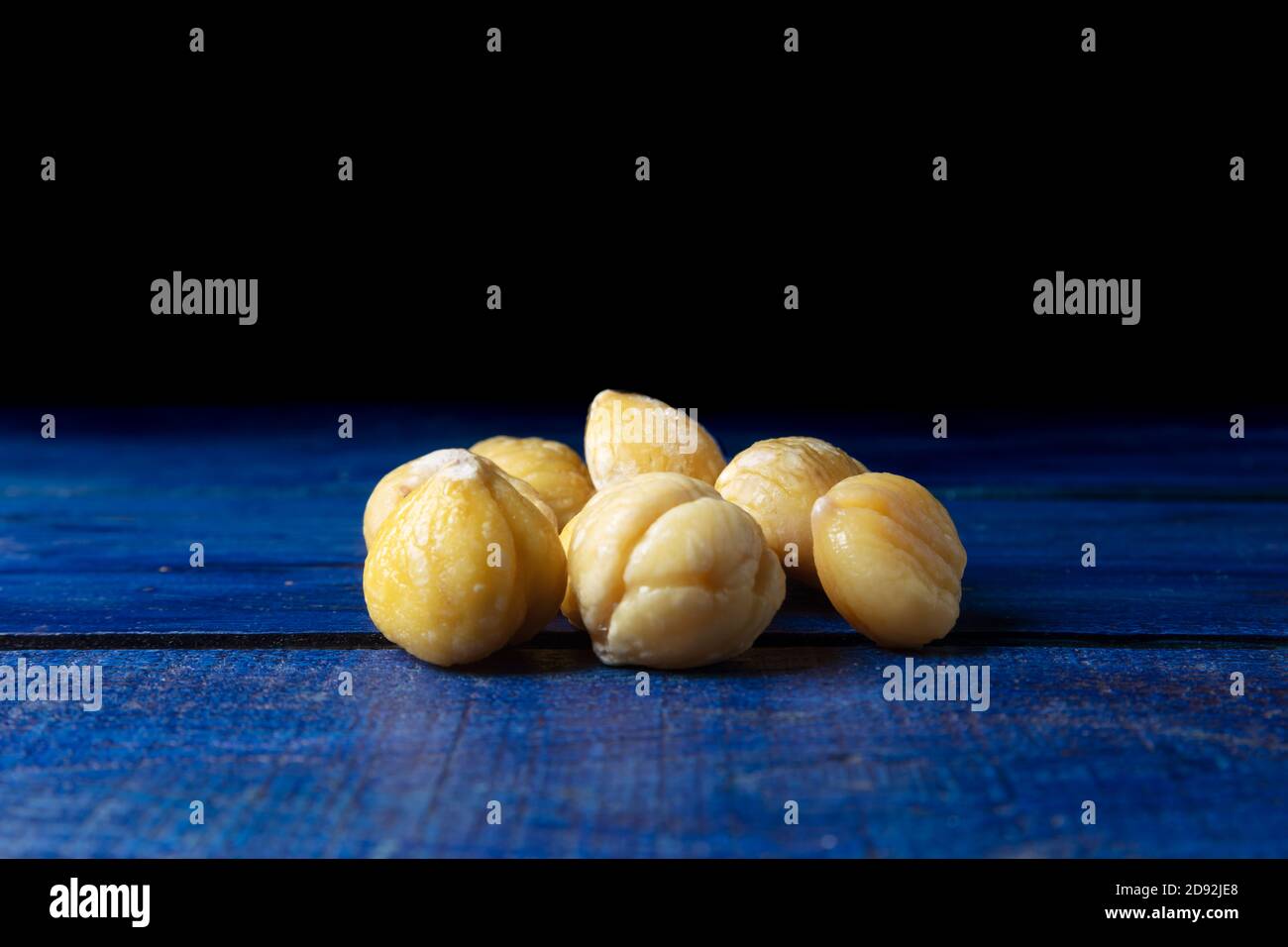 Portuguese delicacy known as chestnuts. Common in São Martinho Stock ...