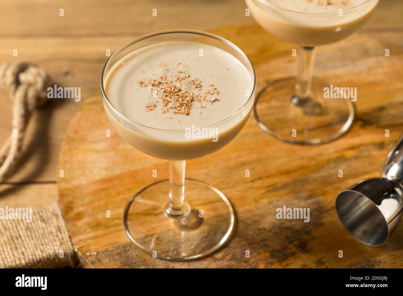 Boozy Refreshing Brandy Alexander Cocktail with Creme de Cacao Stock ...