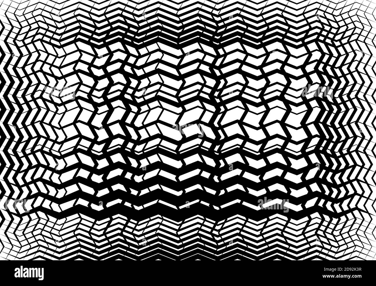 Zig-zag, criss-cross, serrated, crinkled angular grid, mesh, lattice or ...