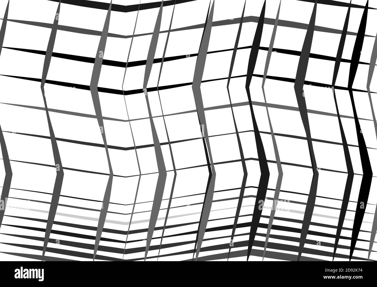Zig-zag, criss-cross, serrated, crinkled angular grid, mesh, lattice or ...