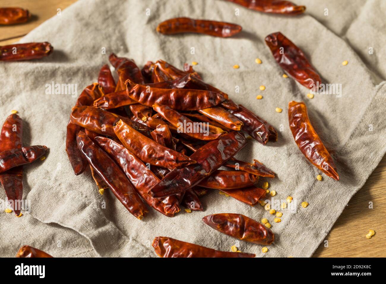Organic Spicy Red Indian Peppers Ready to Cook With Stock Photo - Alamy