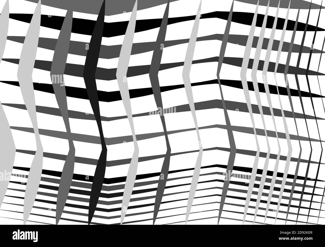 Zig-zag, criss-cross, serrated, crinkled angular grid, mesh, lattice or ...