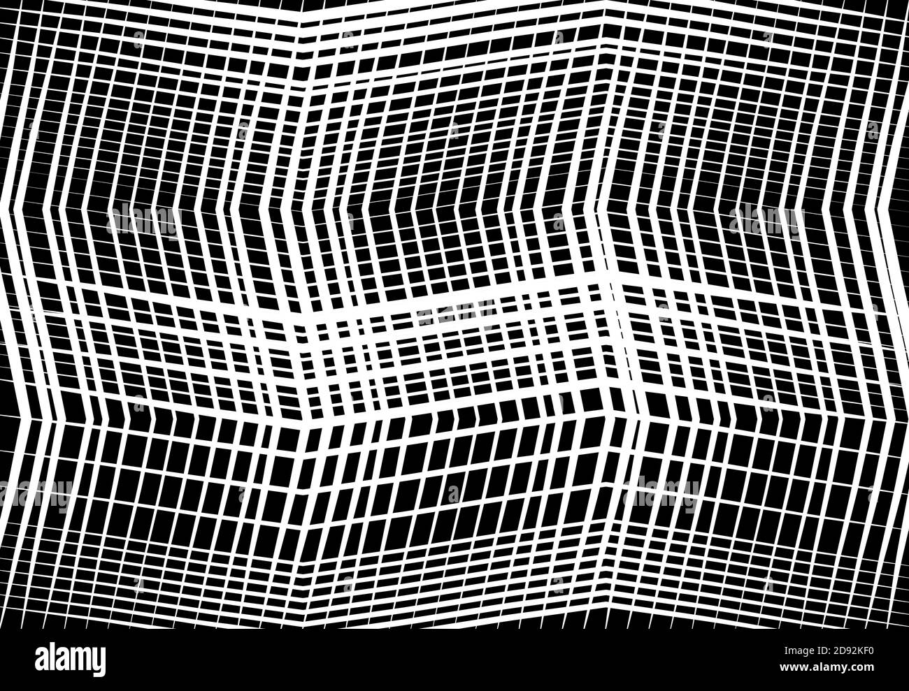 Zig-zag, criss-cross, serrated, crinkled angular grid, mesh, lattice or ...