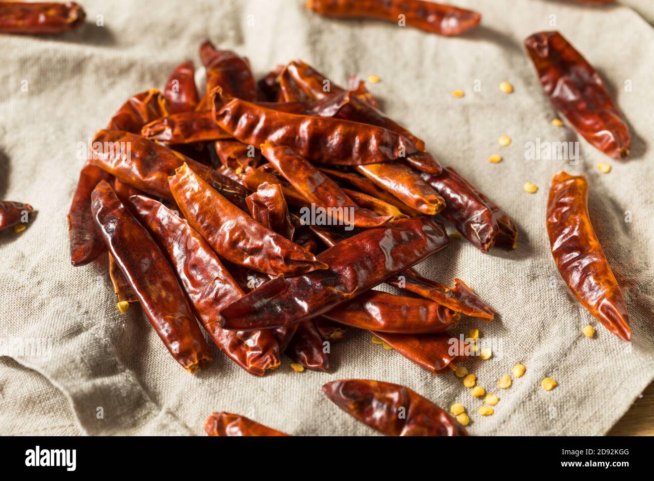 Organic Spicy Red Indian Peppers Ready to Cook With Stock Photo - Alamy