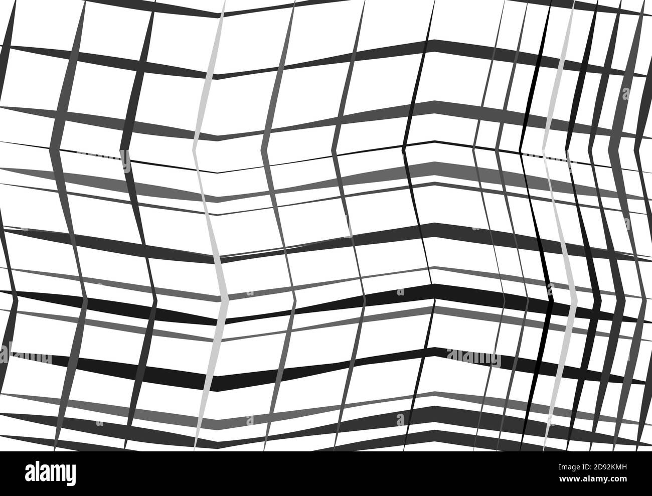 Zig-zag, criss-cross, serrated, crinkled angular grid, mesh, lattice or grating, grill of random ...