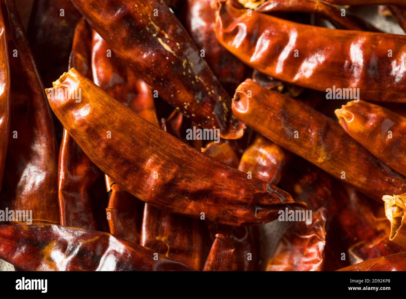 Organic Spicy Red Indian Peppers Ready to Cook With Stock Photo - Alamy