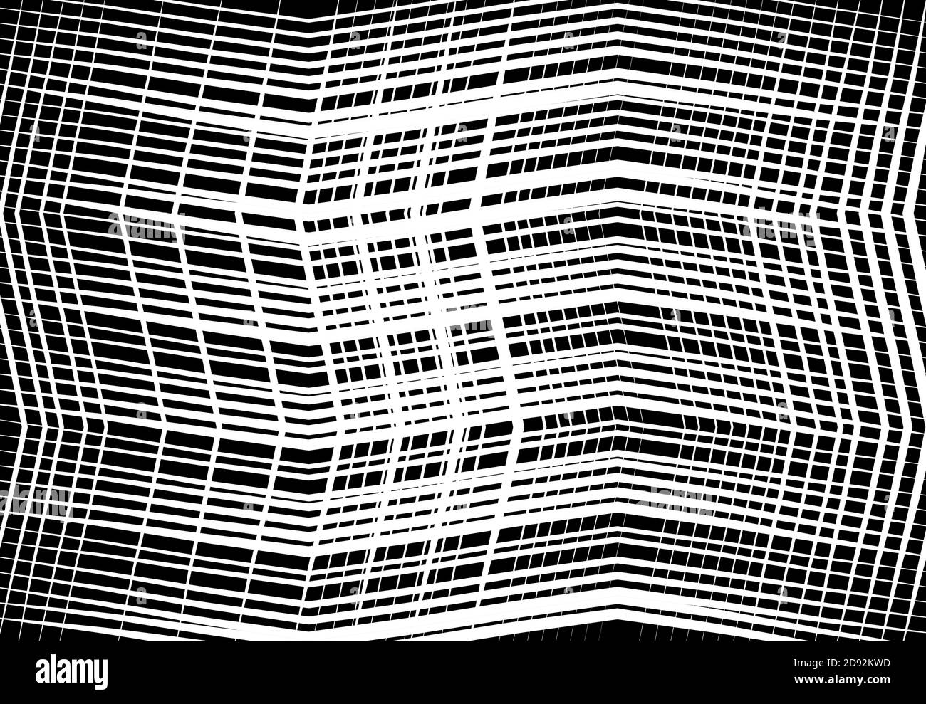 Zig-zag, criss-cross, serrated, crinkled angular grid, mesh, lattice or ...