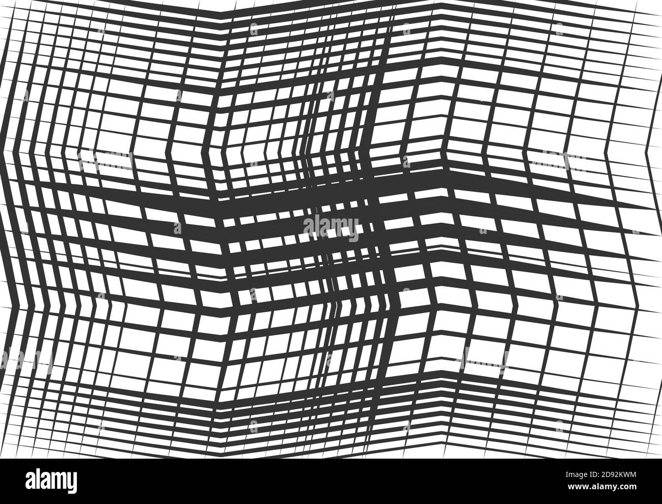Zig-zag, criss-cross, serrated, crinkled angular grid, mesh, lattice or ...