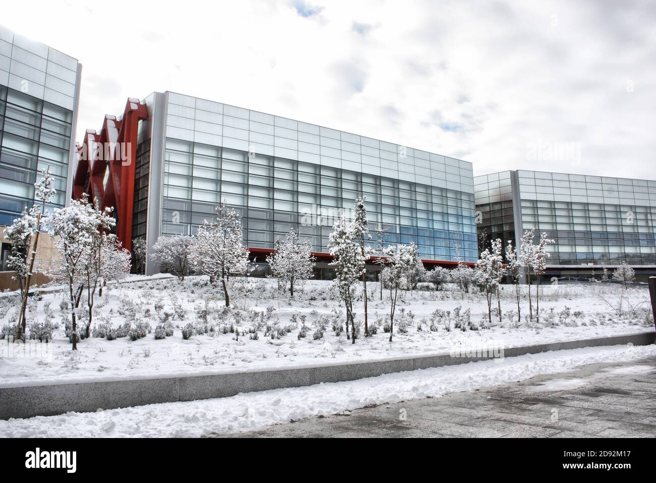 Museum of human evolution (MEH) in Burgos snowy (Spain Stock Photo - Alamy