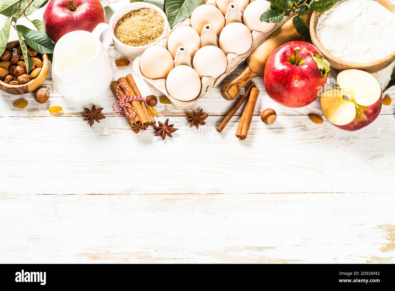 Fall baking ingredients on white Stock Photo - Alamy